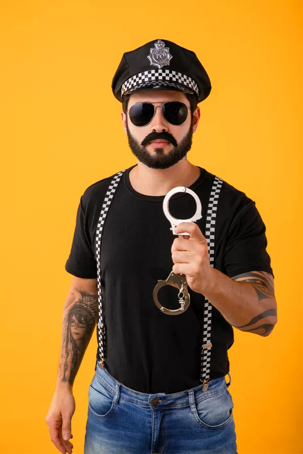 Kit Fantasia Adulto Policial – Com 5 Peças – Emfantasy