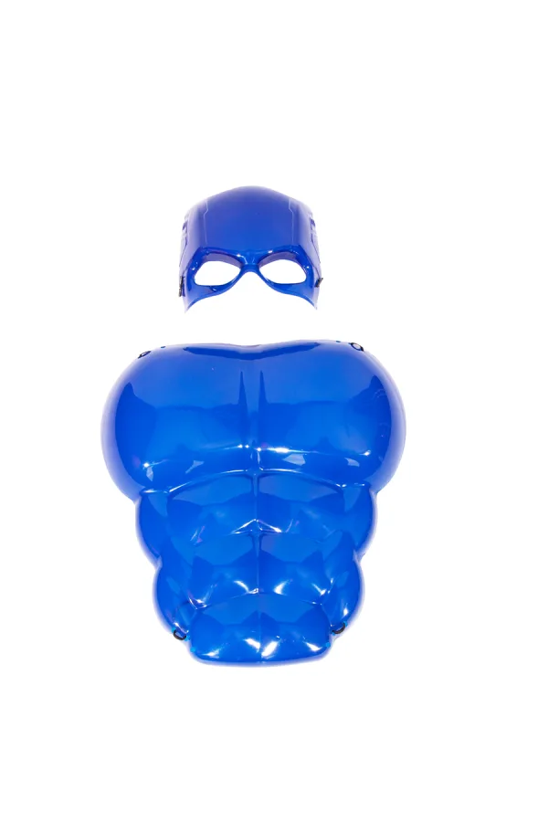 Kit Fantasia Infantil Homem Azul – Peitoral e Máscara – Emfantasy