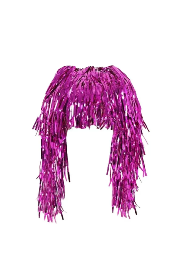 Peruca Metalizada – Rosa – Emfantasy