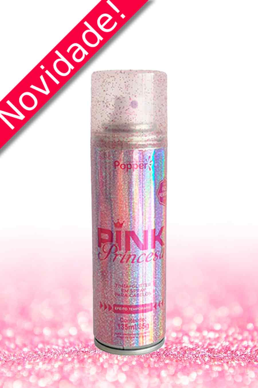 Glitter Spray para Cabelo - Rosa - Emfantasy
