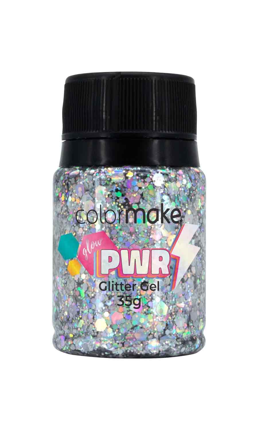 Gel Glitter Glow Power - Prata - Emfantasy