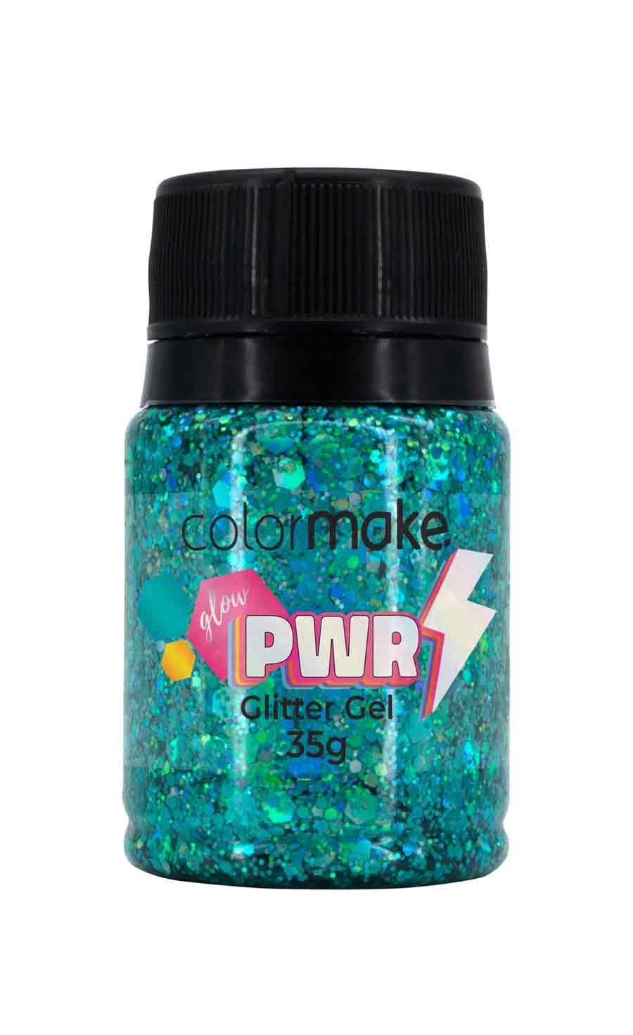 Gel Glitter Glow Power - Turquesa - Emfantasy