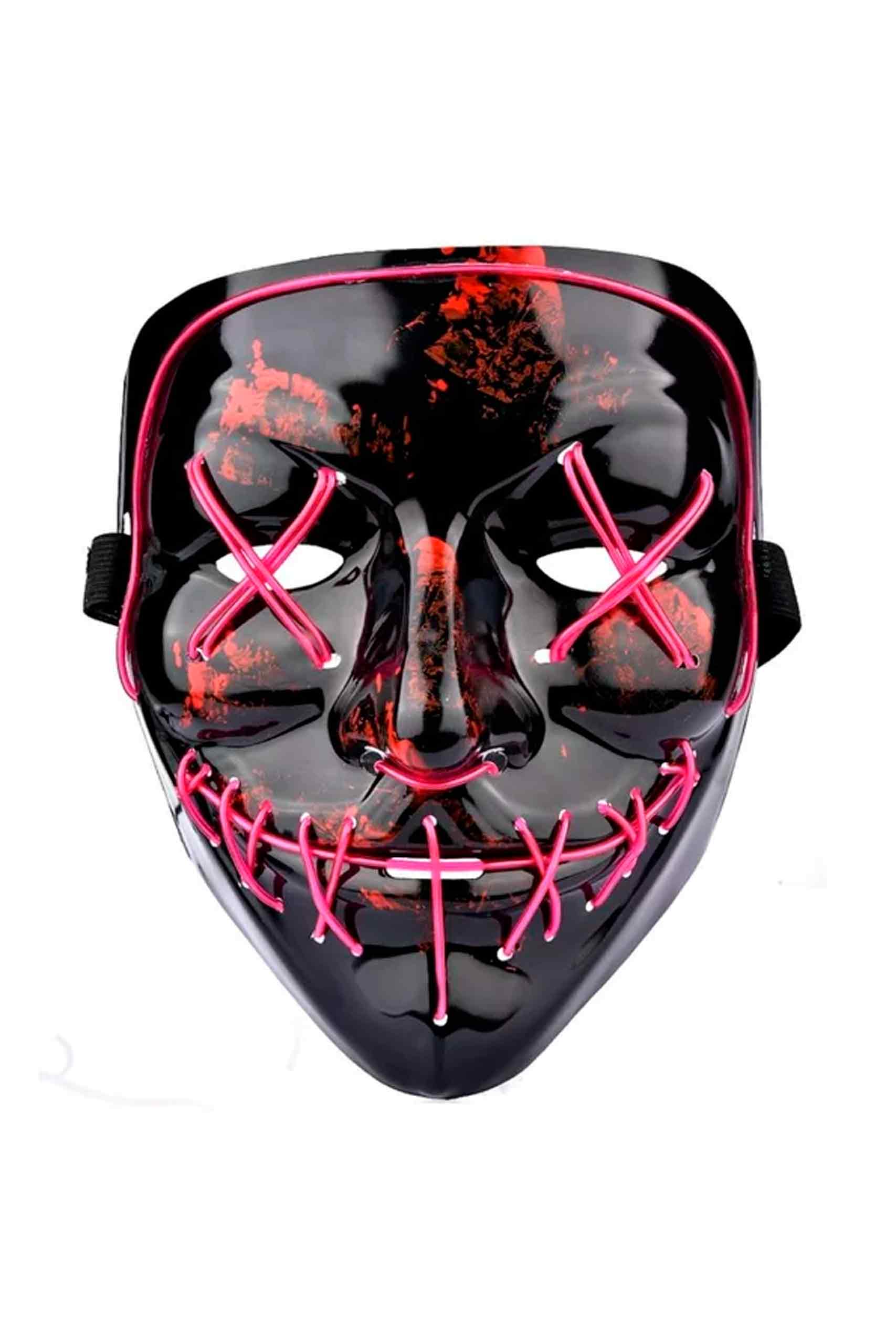 Máscara Plástica The Purge com Led - Pink - Emfantasy